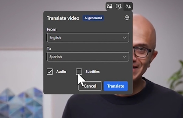 微軟Edge瀏覽器能即時翻譯YouTube、新聞影片，還能配音 | iThome